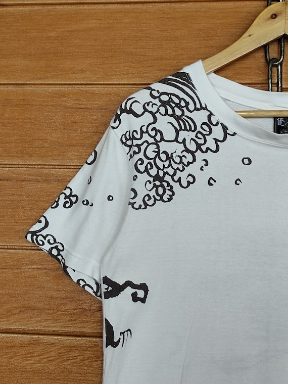 Vintage NAMASOBI Dragon Great Wave Dragon Sukajan T-S… - Gem