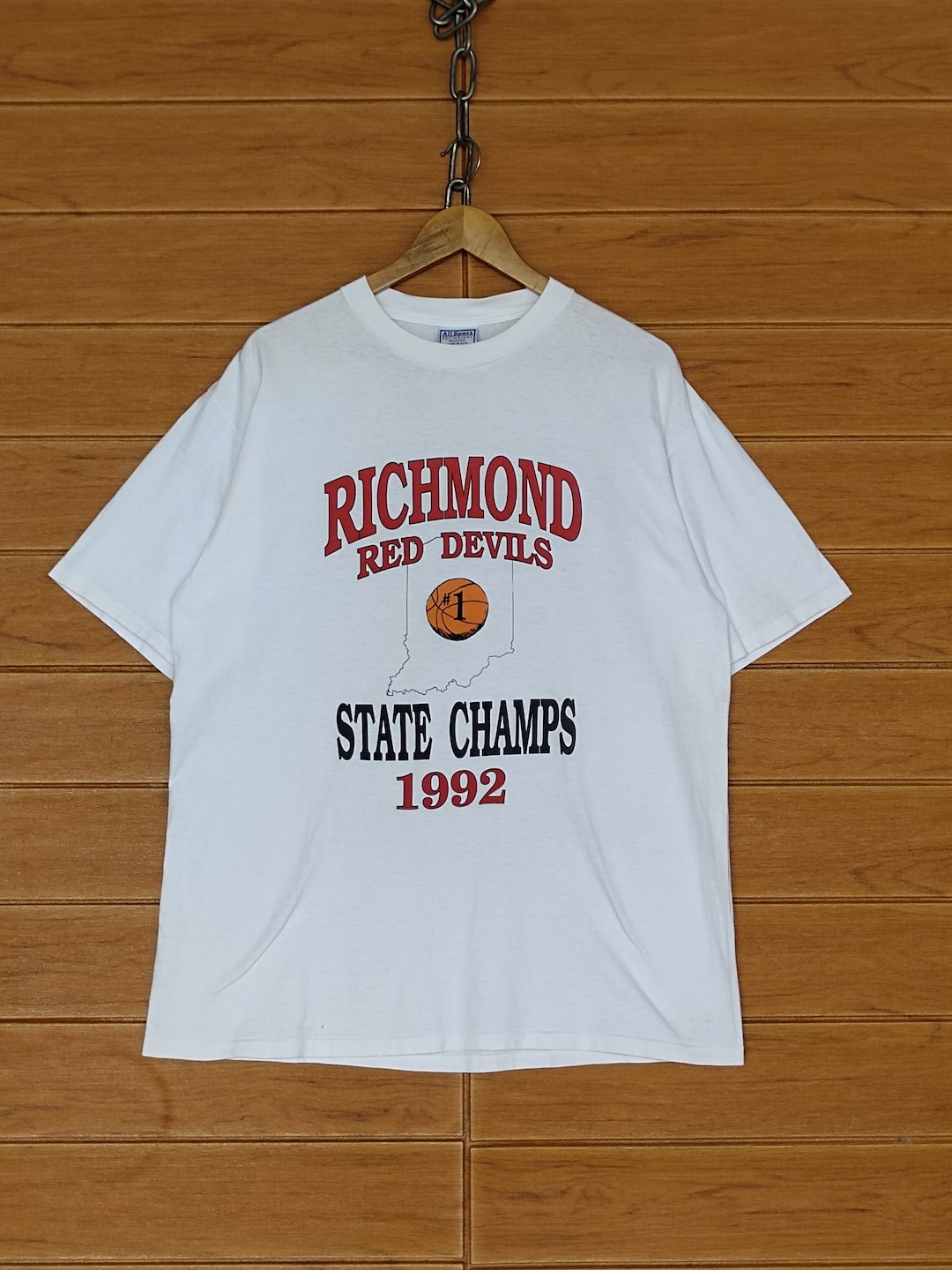 Vintage 90s Richmond Red Devils Basketball T-shirt - State Champs XL - Etsy