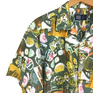 Vintage Sign Art Coca Cola Pepsi Hawaiian Shirt / Aloha Wear Shirt ...