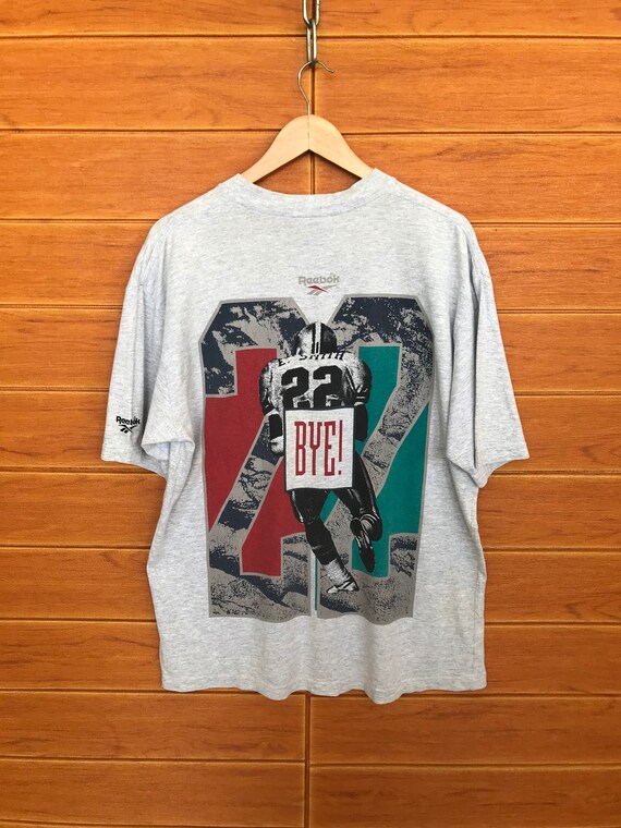 Vintage 90s Reebok Emmitt Smith NFL T-Shirt / Mirror … - Gem