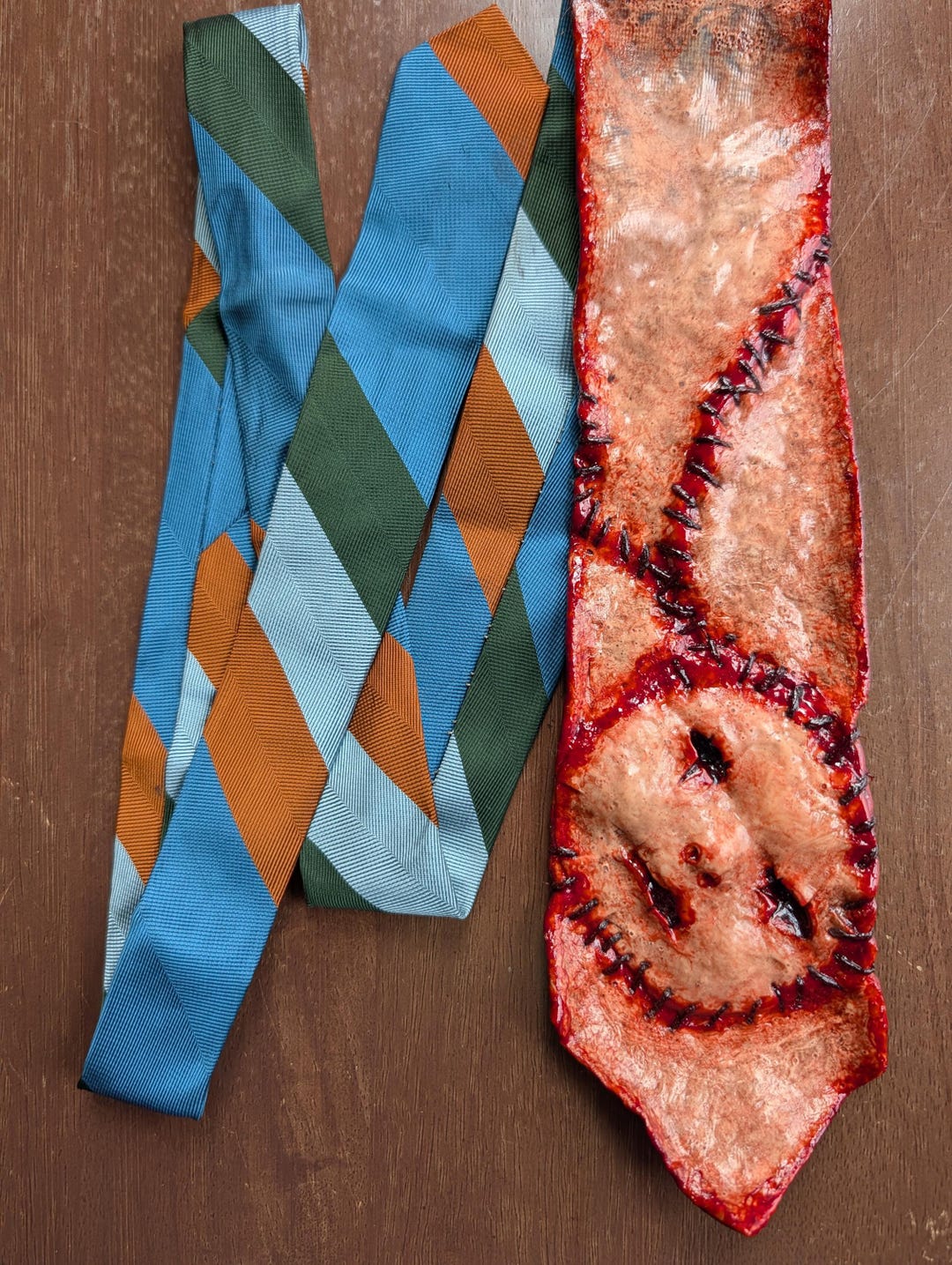 Leatherface Ed Gein Latex Skin Tie - Haunt Costume Prop - Etsy