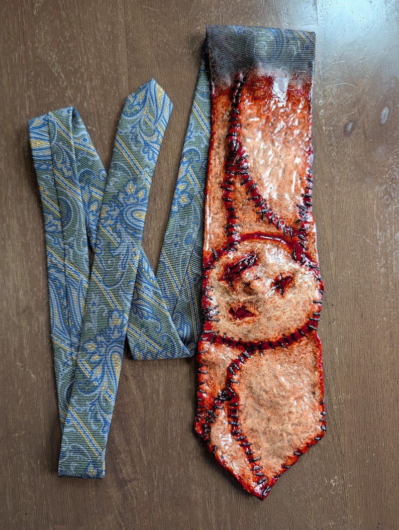 Leatherface Ed Gein Style Latex Skin Tie - Horror Costume - Etsy