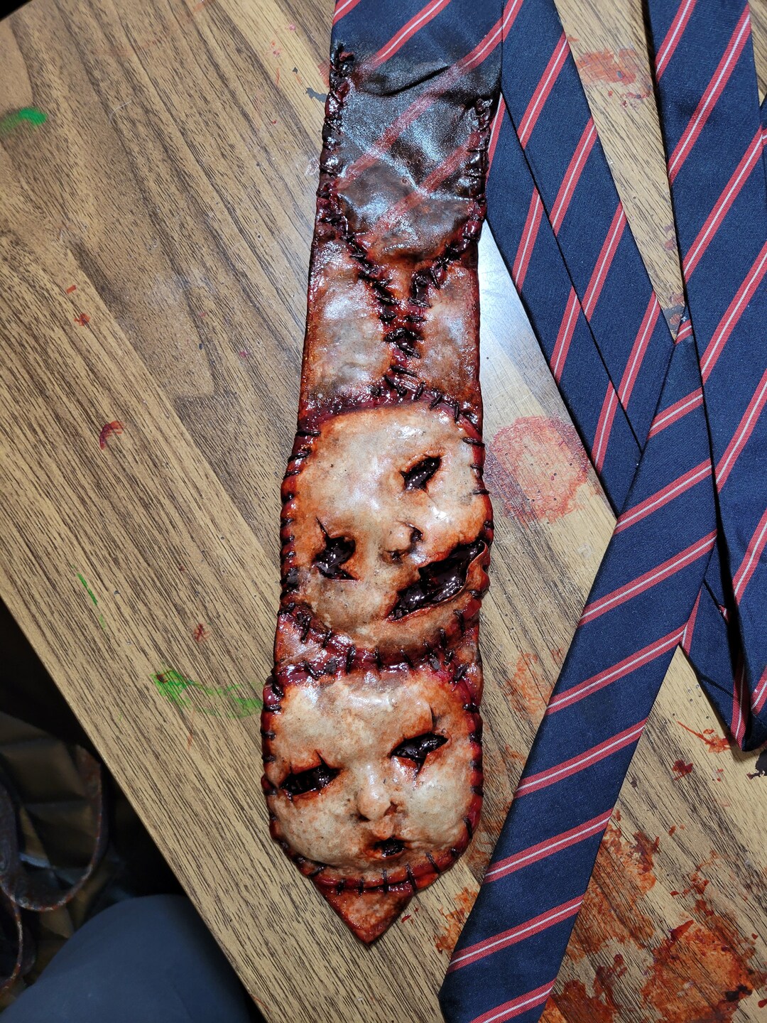 Ed Gein Skin Tie Horror Costume Halloween Costume Horror Mask Latex ...