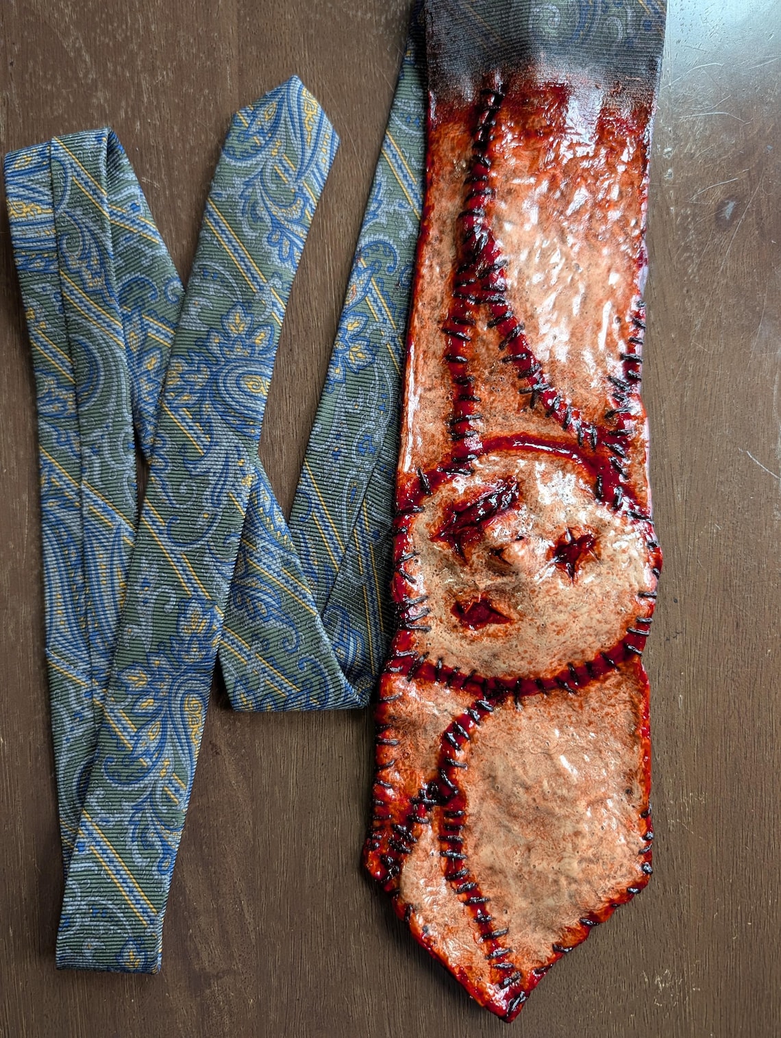 Leatherface Ed Gein Style Latex Skin Tie - Horror Costume - Etsy