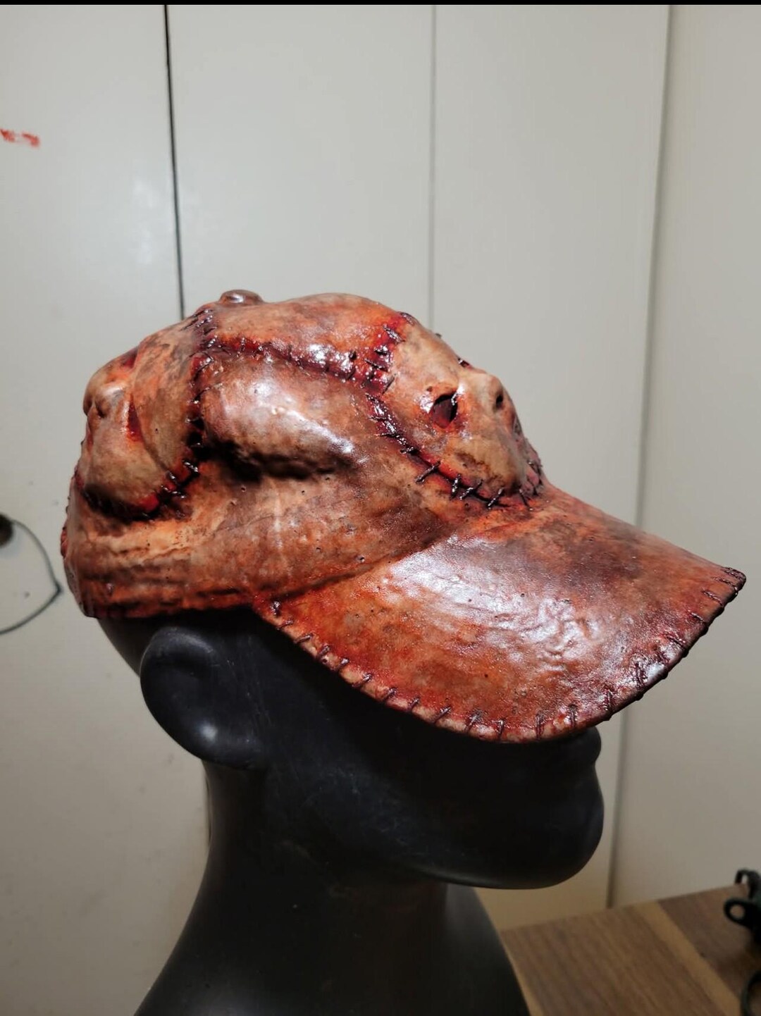 Latex Hat Baseball Cap Ed Gein Leatherface Art - Etsy