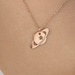 Solid Gold Saturn Pendant, 9K 14K 18K Gold Necklace, Rose Gold, Dainty ...