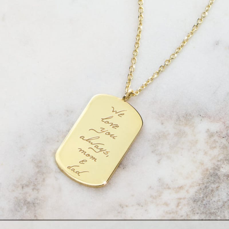 Handwritten Necklace - Etsy