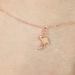 Tiny Flamingo Anklet, 9K 14K 18K Rose Gold Anklet, Solid Gold Flamingo ...