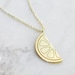 Gold Lemon Necklace, Gold Fruit Pendant, 9K 14K 18K Gold Necklace ...