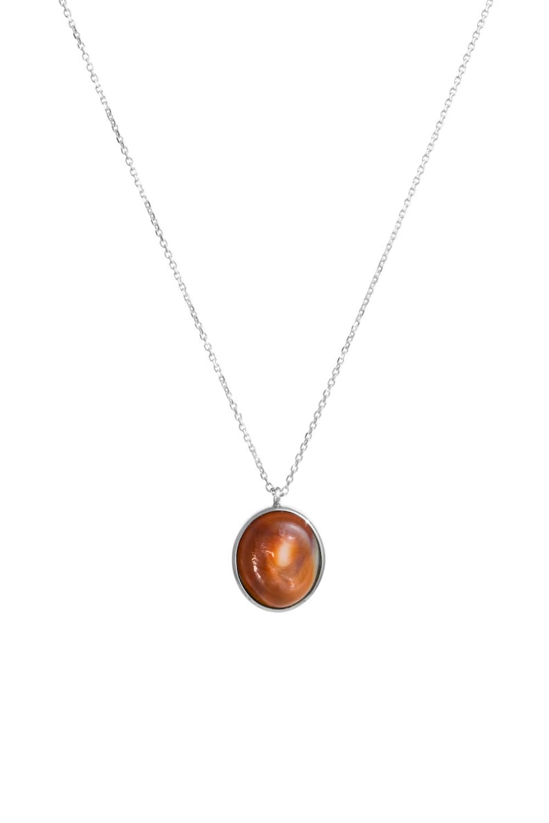 Orange Shell Pendant Good Luck Charm Operculum Shell 9K 14K | Etsy