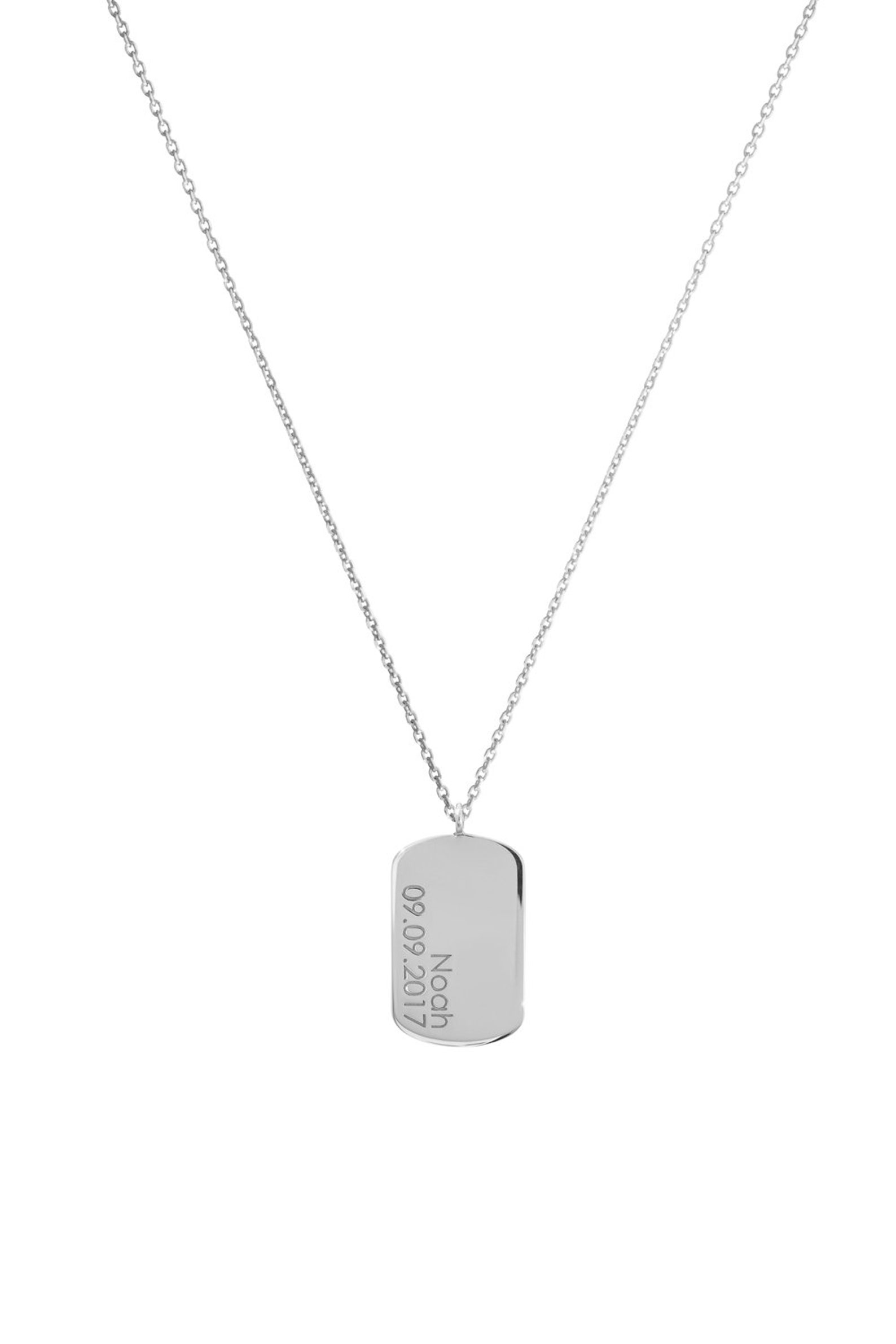 Tiny Gold ID Pendant, Custom Engraved Charm, 9K 14K 18K Gold Necklace ...
