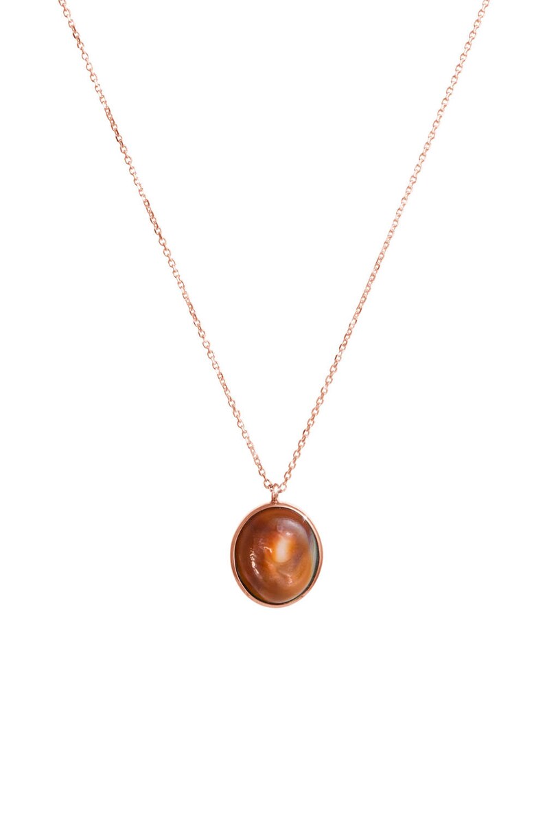 Orange Shell Pendant, Good Luck Charm, Operculum Shell, 9K 14K 18K ...