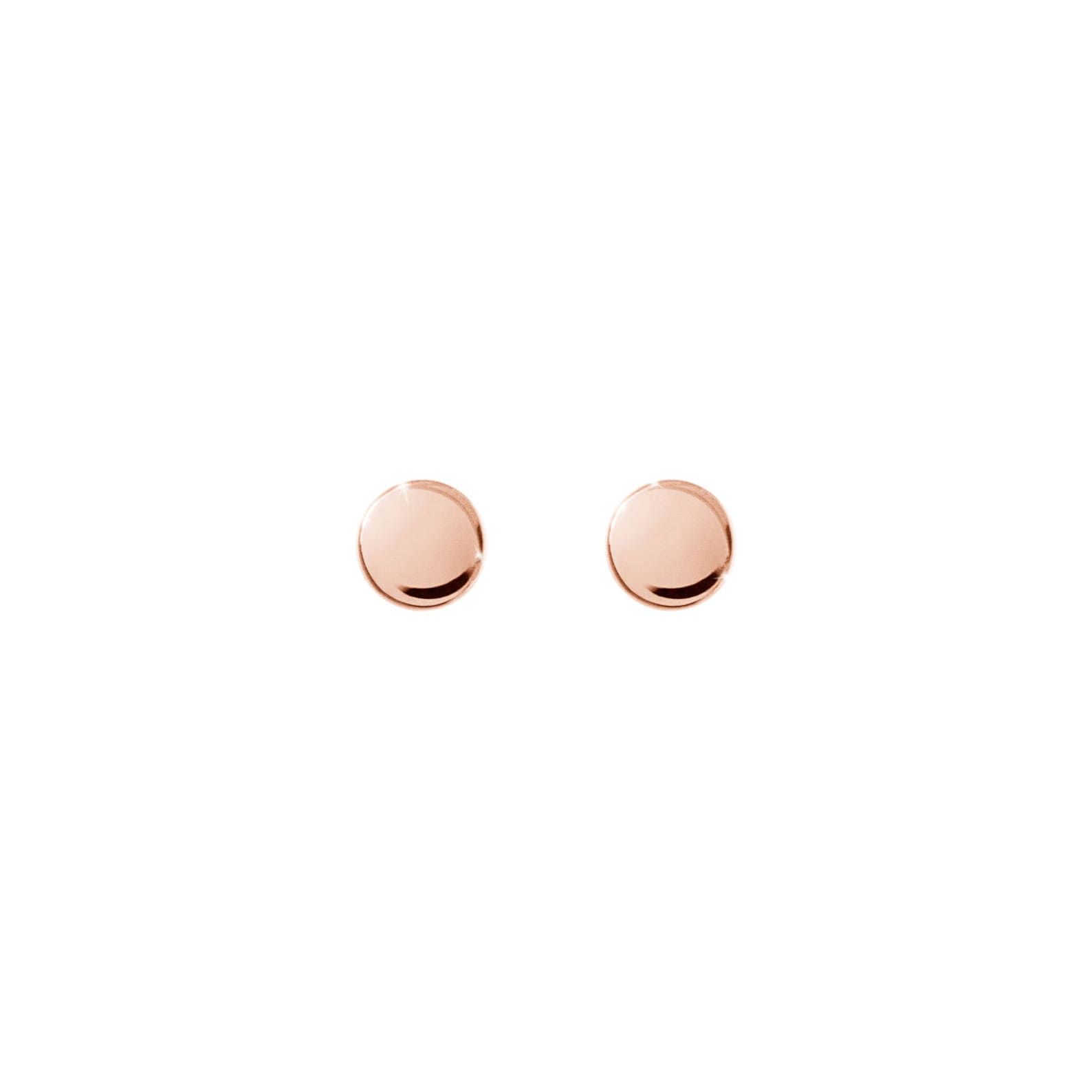 Tiny Circle Gold Earrings, Solid Gold Dots, 9K 14K 18K Gold Earrings ...