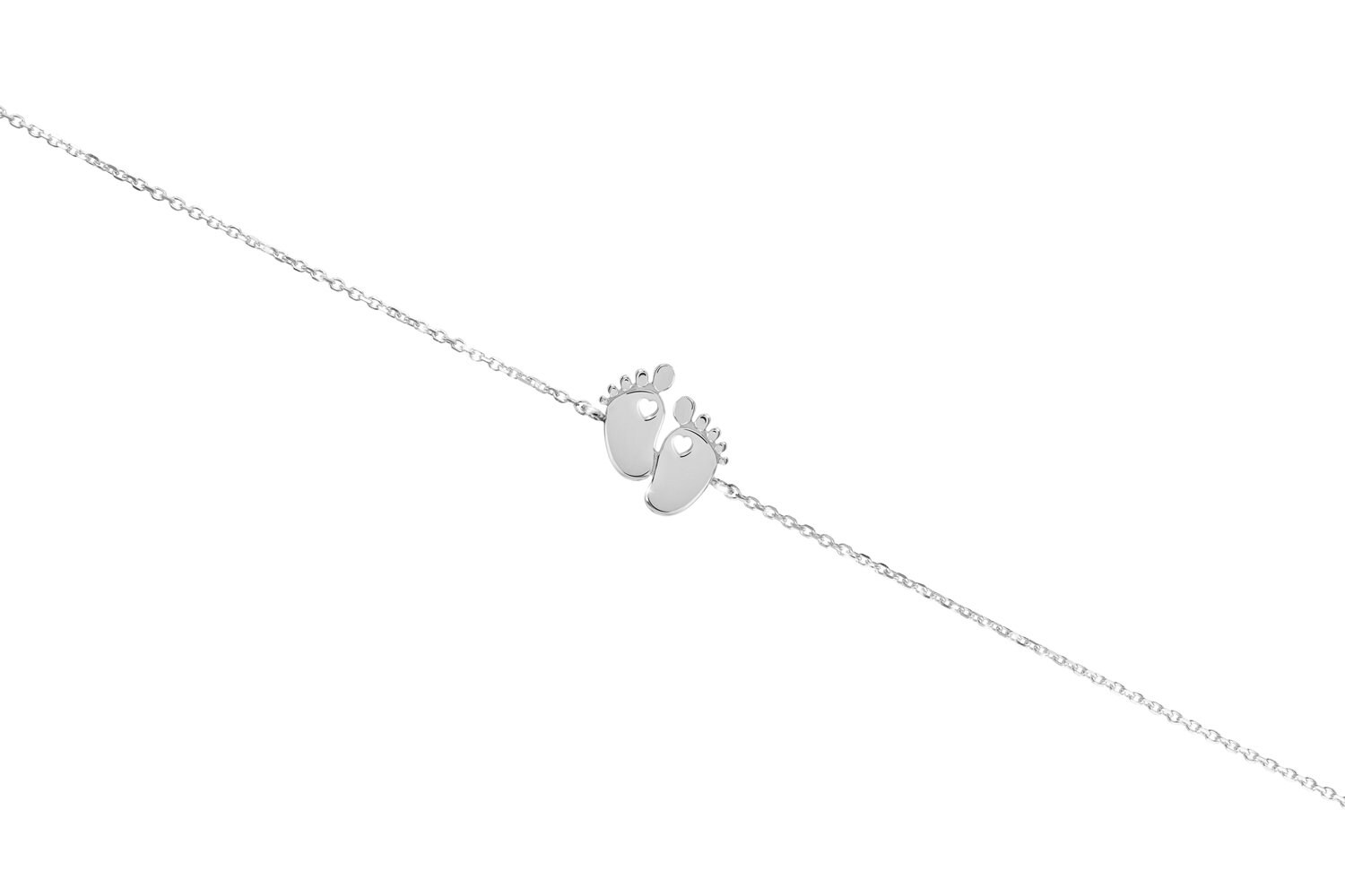 Tiny Baby Feet Bracelet 9K 14K 18K Yellow Gold Bracelet New | Etsy