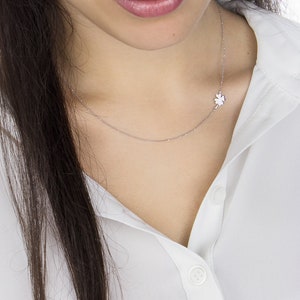 Gold Clover Necklace, Good Luck Charm, Four-leaf Lucky Pendant, 9K 14K ...