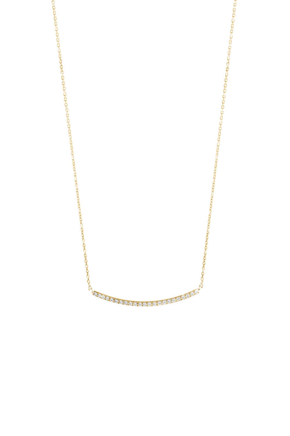 Diamond Gold Bar, 9K 14K 18K Yellow Gold Necklace, Diamond Necklace ...