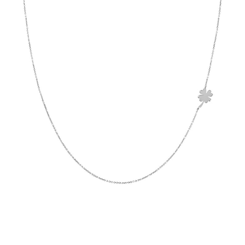 Gold Clover Necklace, Good Luck Charm, Four-leaf Lucky Pendant, 9K 14K ...