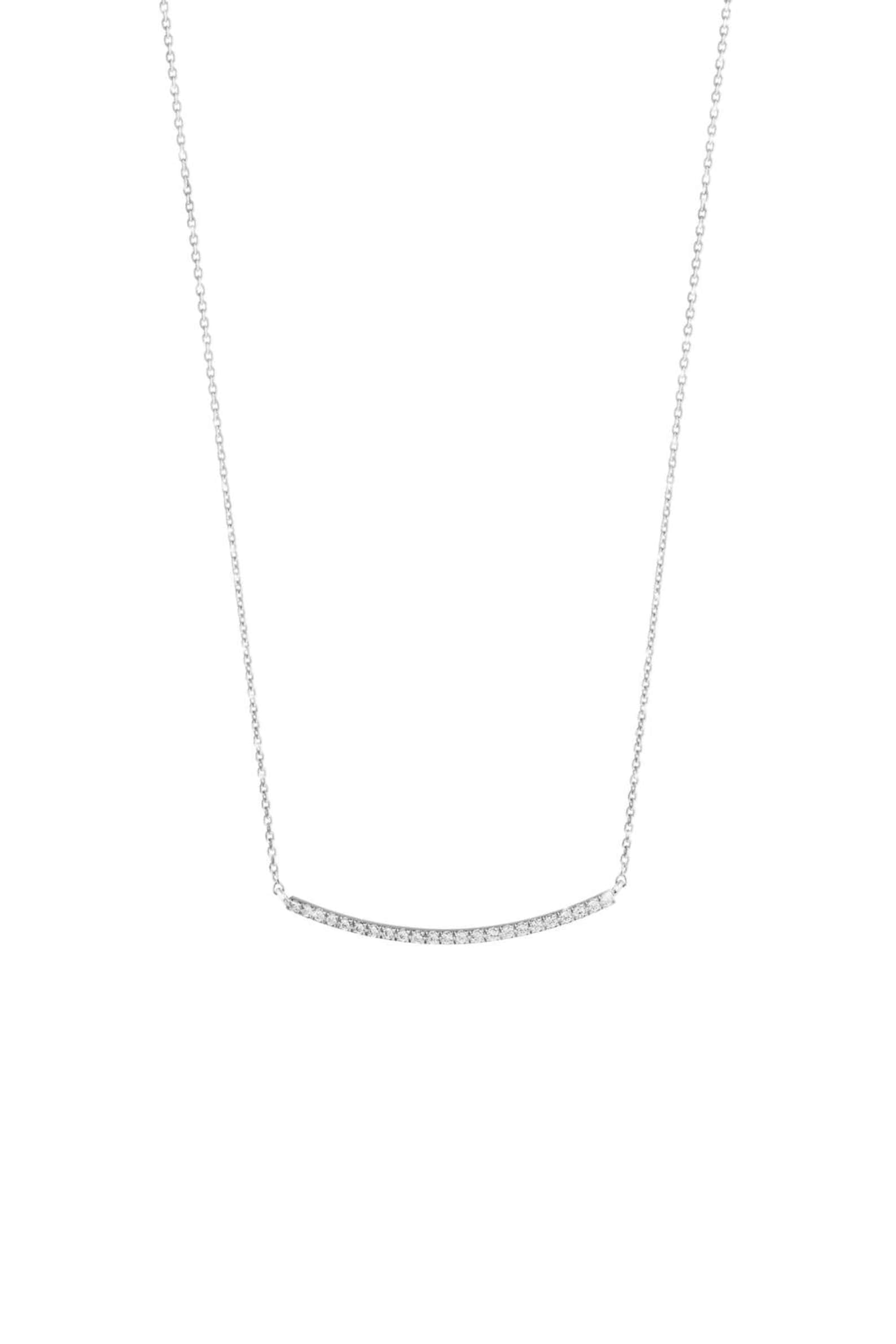 Diamond Gold Bar, 9K 14K 18K Yellow Gold Necklace, Diamond Necklace ...