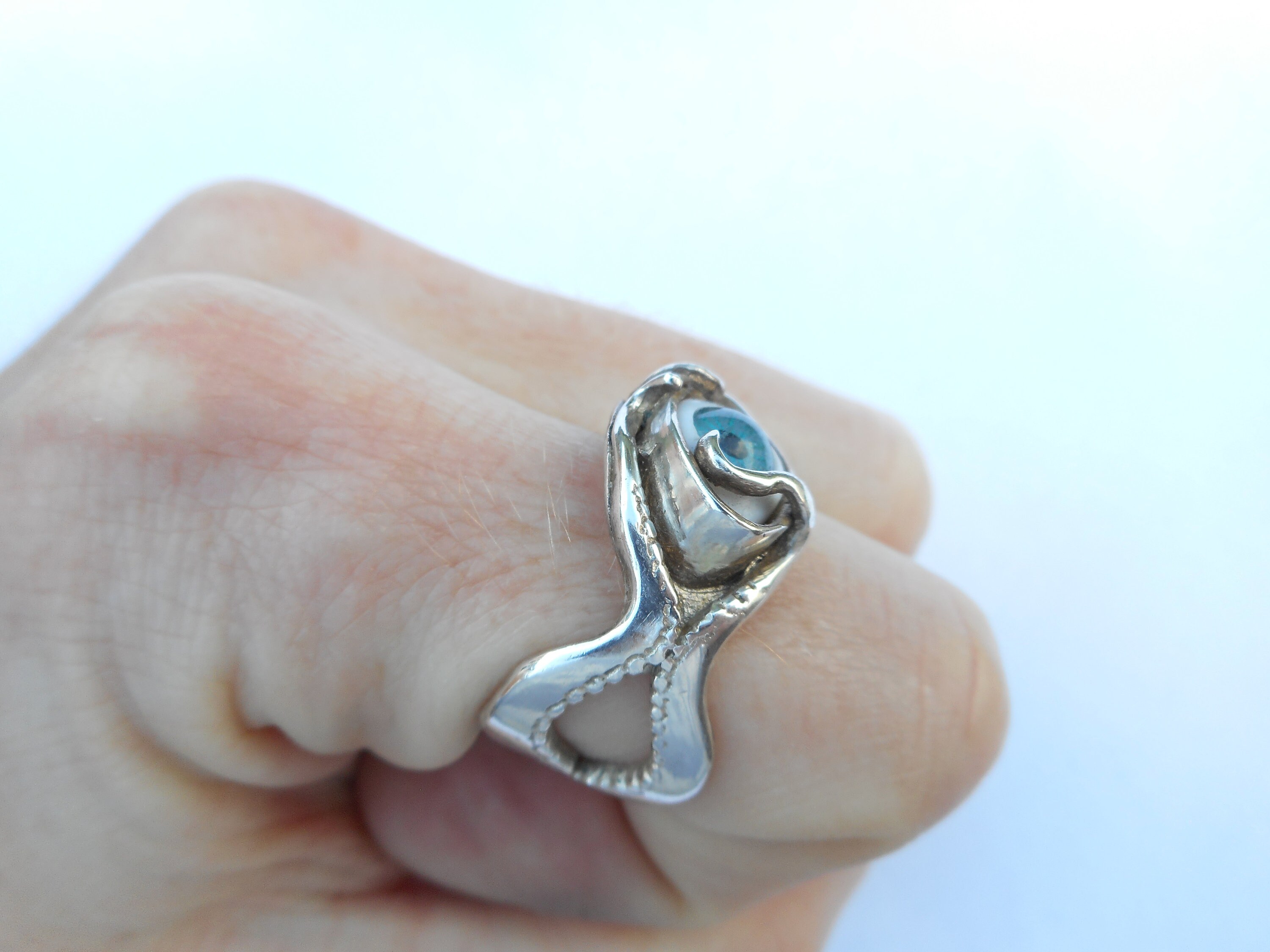 Eye Tentacle Ring Sterling Silver Octopus Steampunk Bizarre Kthulu - Etsy