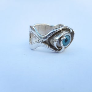Eye Tentacle Ring Sterling Silver Octopus Steampunk Bizarre Kthulu - Etsy