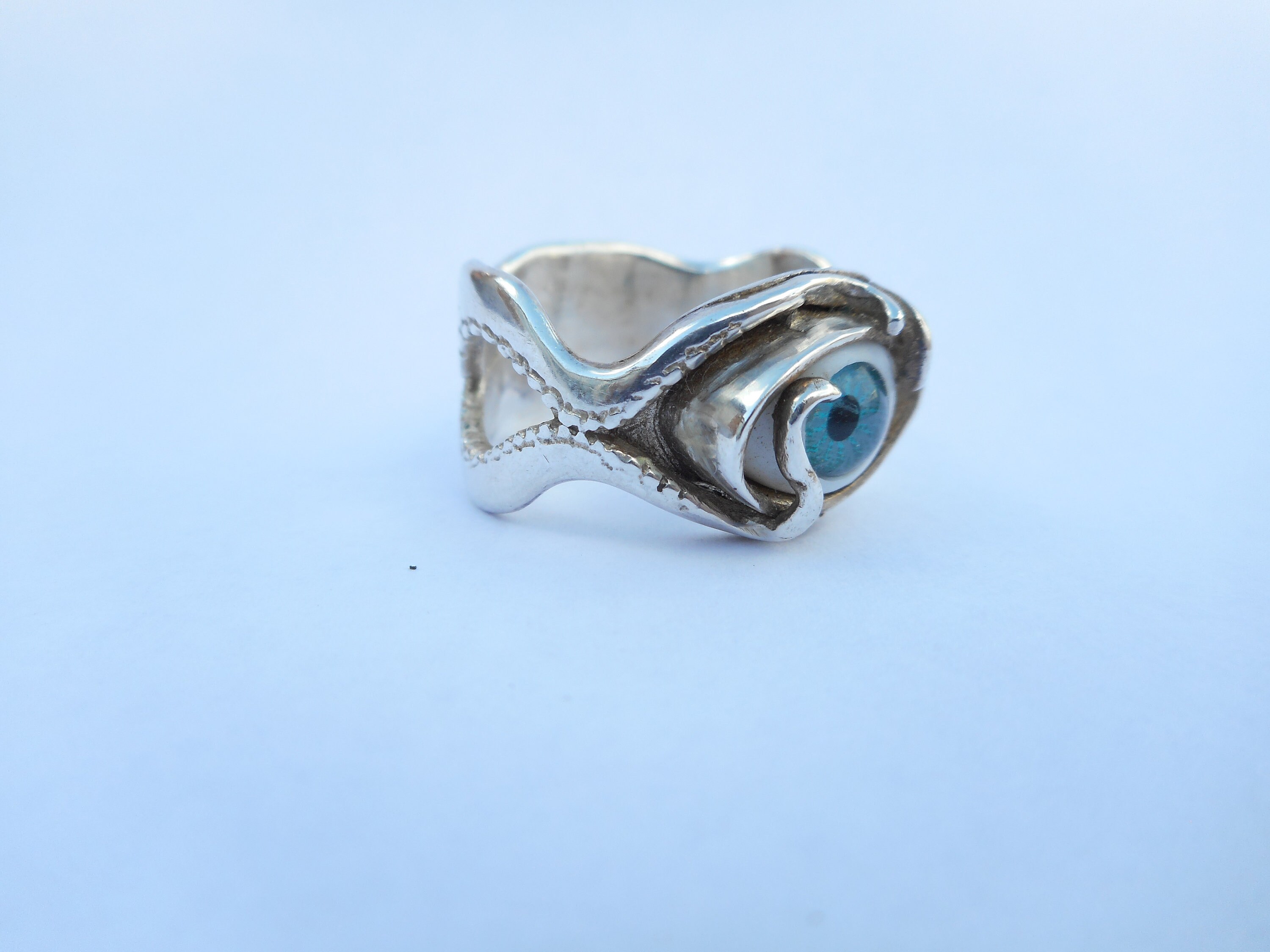 Eye Tentacle Ring Sterling Silver Octopus Steampunk Bizarre Kthulu - Etsy