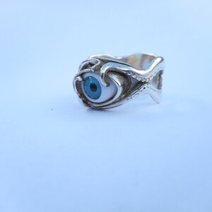 Eye Tentacle Ring Sterling Silver Octopus Steampunk Bizarre Kthulu - Etsy