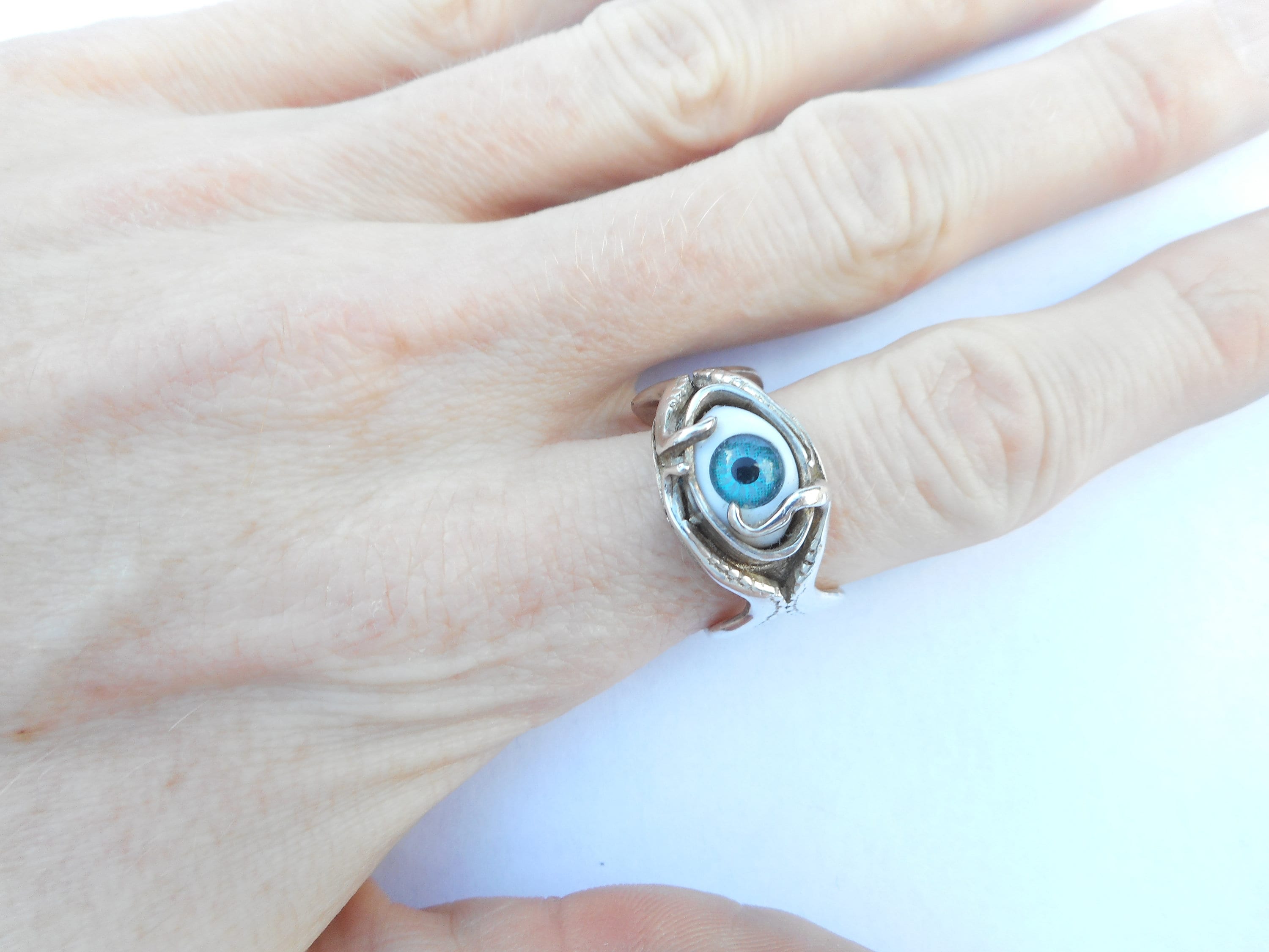 Eye Tentacle Ring Sterling Silver Octopus Steampunk Bizarre Kthulu - Etsy