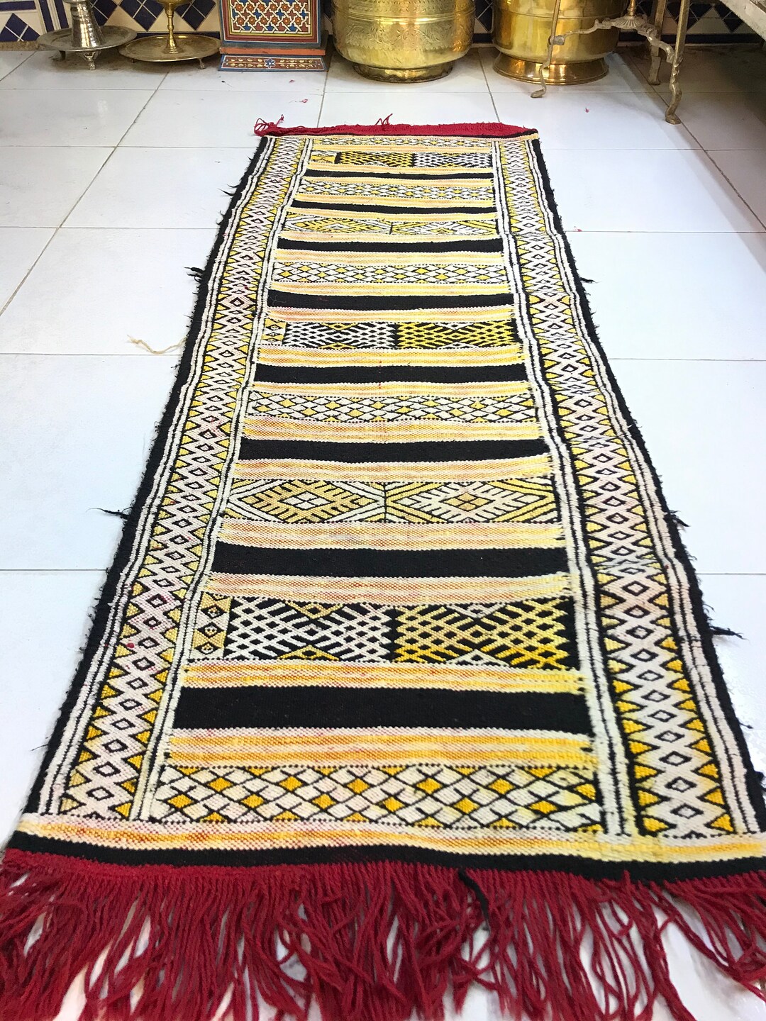 Berber Rug Kilim Corridor Berber Moroccan Woven Handmade - Etsy