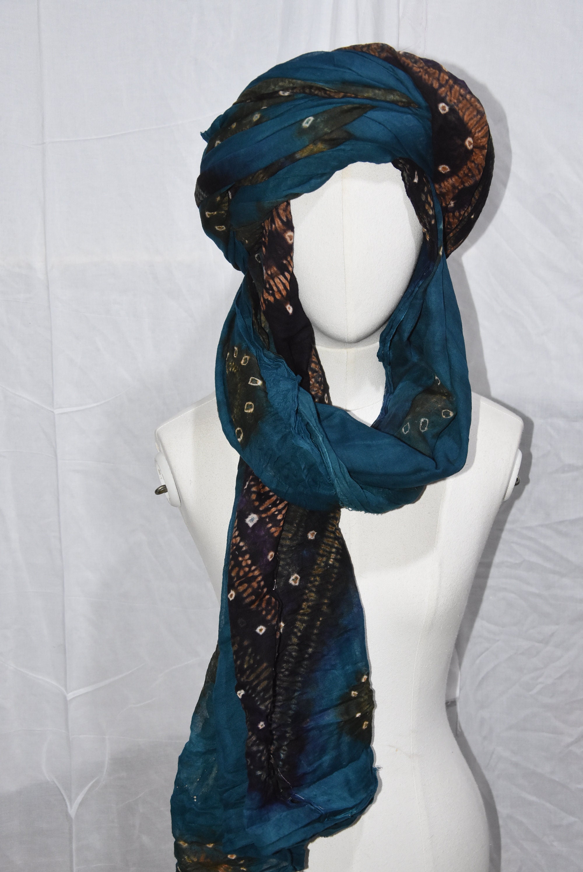 Berber Scarf Moroccan Sahara Turban Bleu Indigo