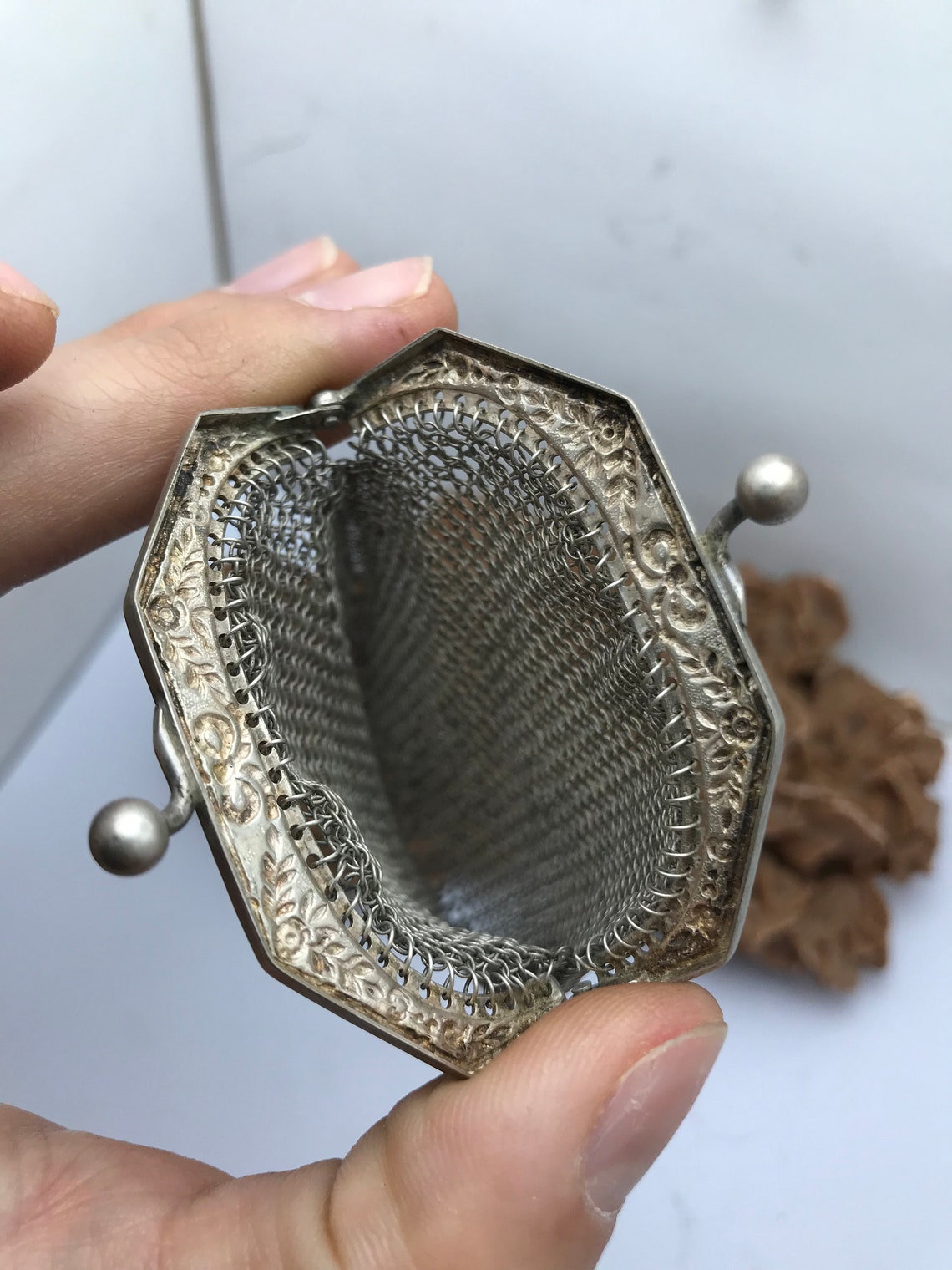 Antique Wallet Silver silver Small Wallet Ethnic Silver - Etsy