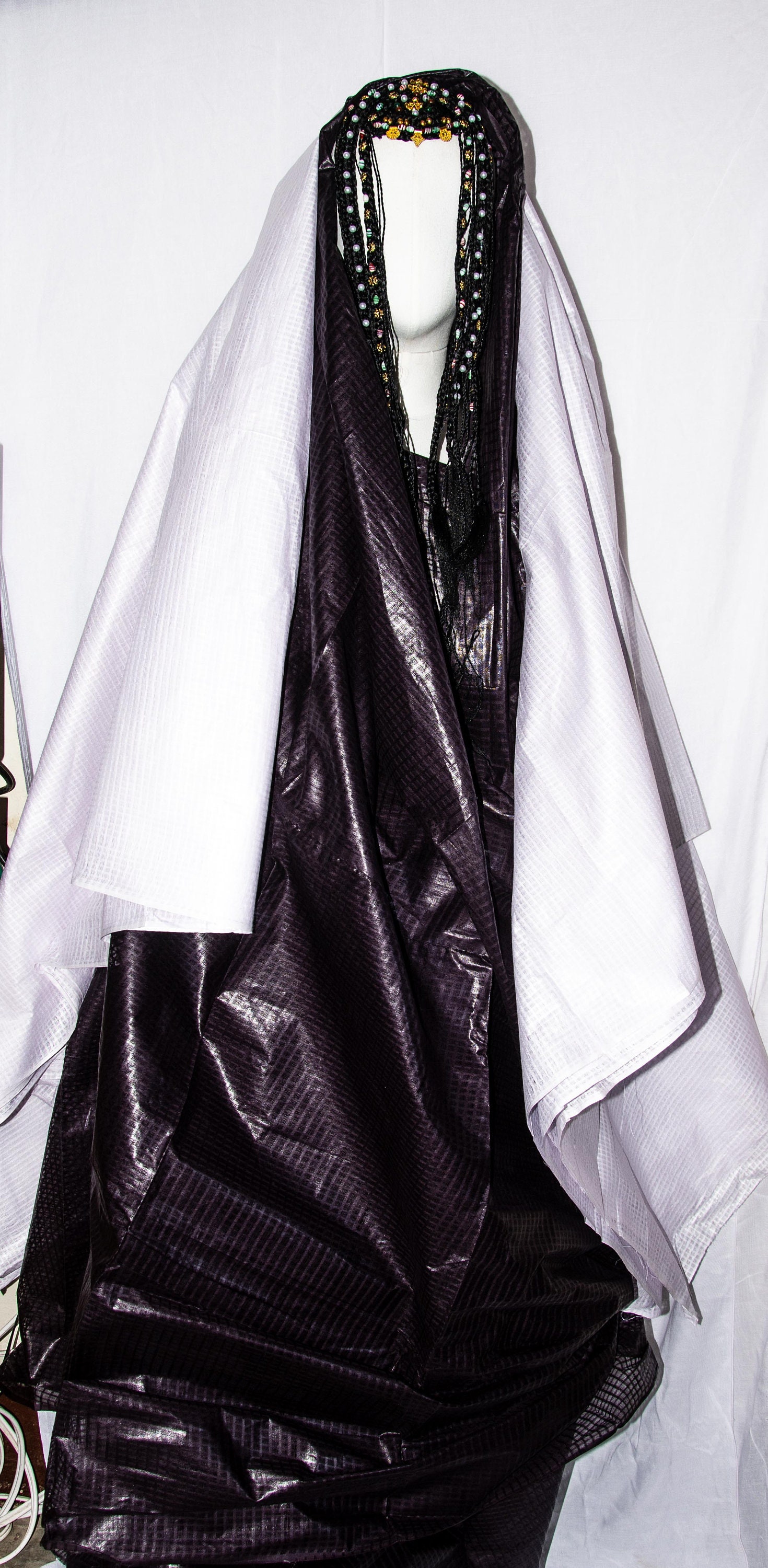 Tuareg Woman Dress Melhfa Nila , Nila Melhfa Indigo color , marriage femme touareg