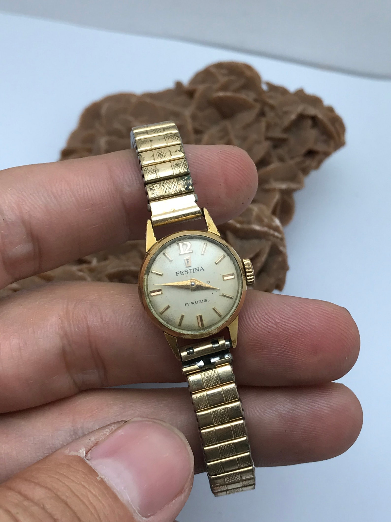 VINTAGE FESTINA gold plated ladies watch swiss MADE 17J | Etsy
