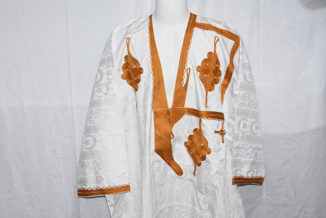 Hand Embroidered Cotton Tuareg Dress: Mauritanian Sahraoui Gandora - Etsy