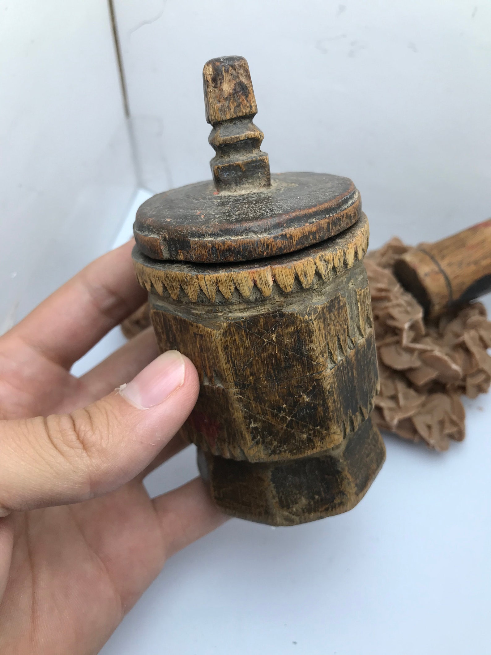 Paire Old Ethnic Kajal Kohl Wood Bottle Berber | Etsy