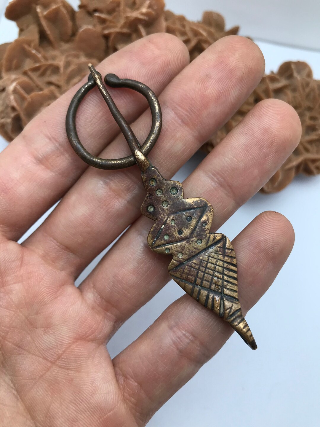 Old Ethnic Brass Cuivre Fibula, Antique Berber Fibula - Etsy
