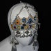Berber Headdress , "taounza" Berber Head Ornament Plated Silver, Enamel ...