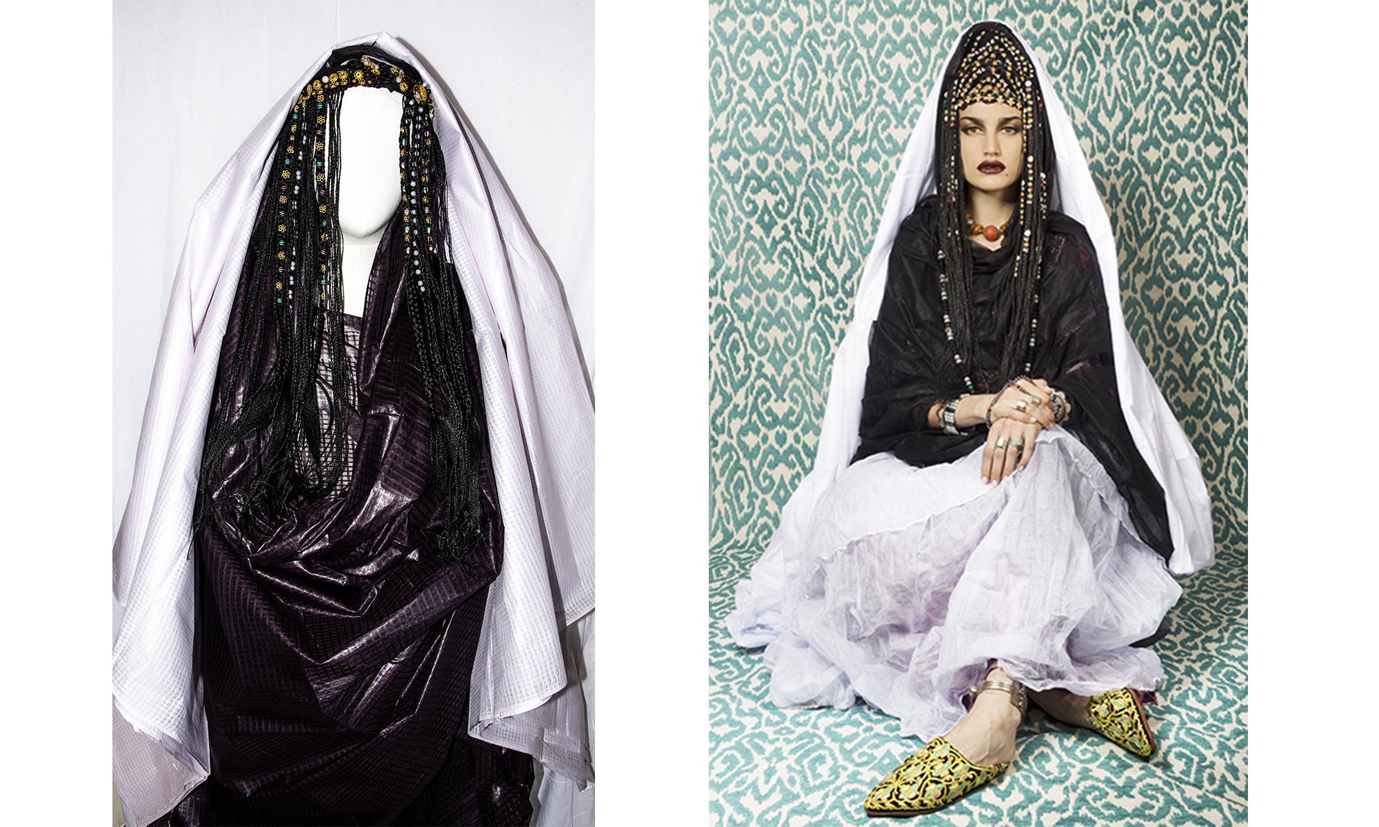 Tuareg Woman Dress Melhfa Nila , Nila Melhfa Indigo color , marriage ...