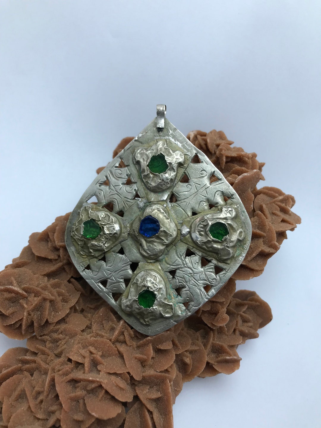 Vintage Berber Silver Foulet Pendant: Moroccan Khamsa Amulet - Etsy