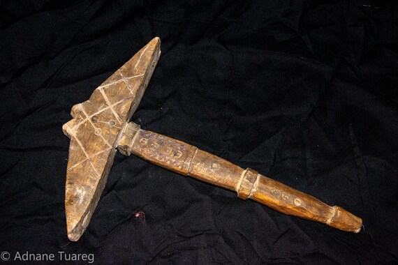 Vintage Tuareg Wood Sugar Hammer, 1960s - Gem