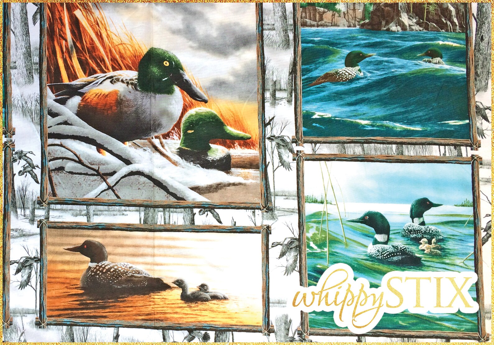 Loon Fabric by the Panel, Pride of the Lake by Kevin Daniel Wilmington ...