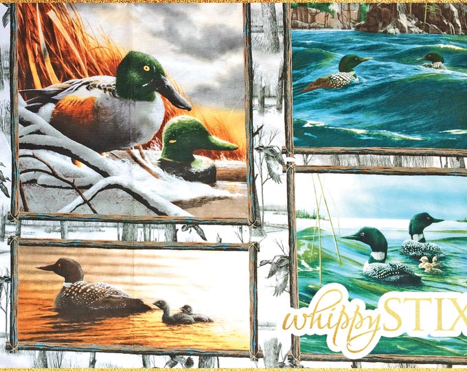 Loon Fabric by the Panel, Pride of the Lake by Kevin Daniel Wilmington ...