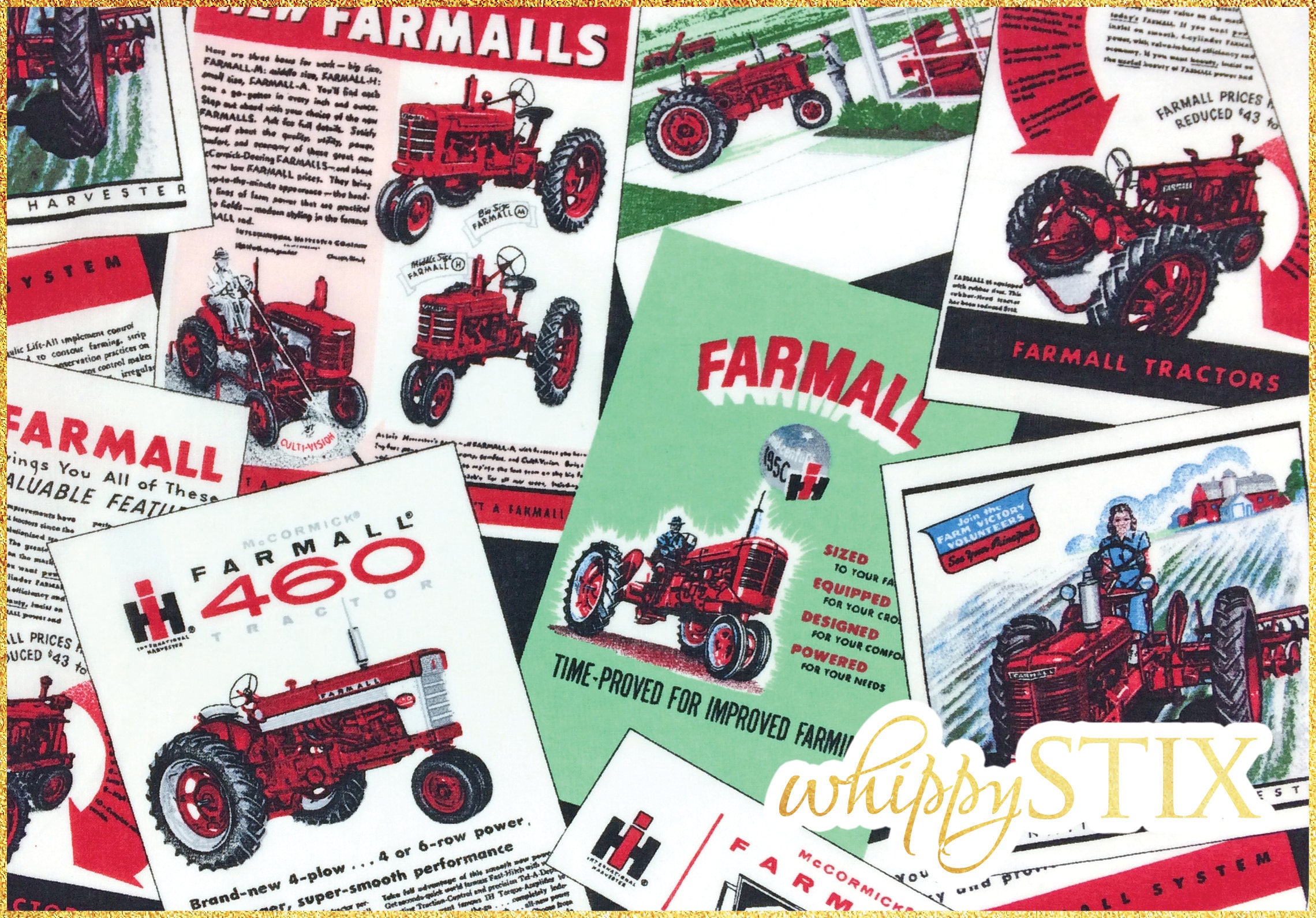 Tractor Fabric by the Yard Farmall International Harvester | Etsy