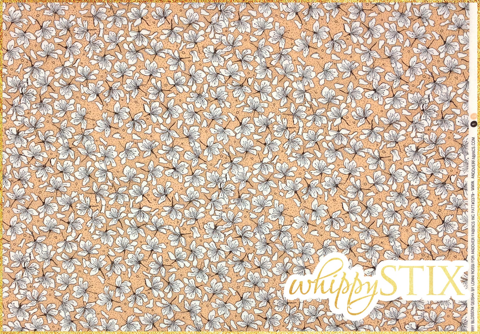 Peach Floral Fabric by the Yard Cherry Blossom Geisha by | Etsy