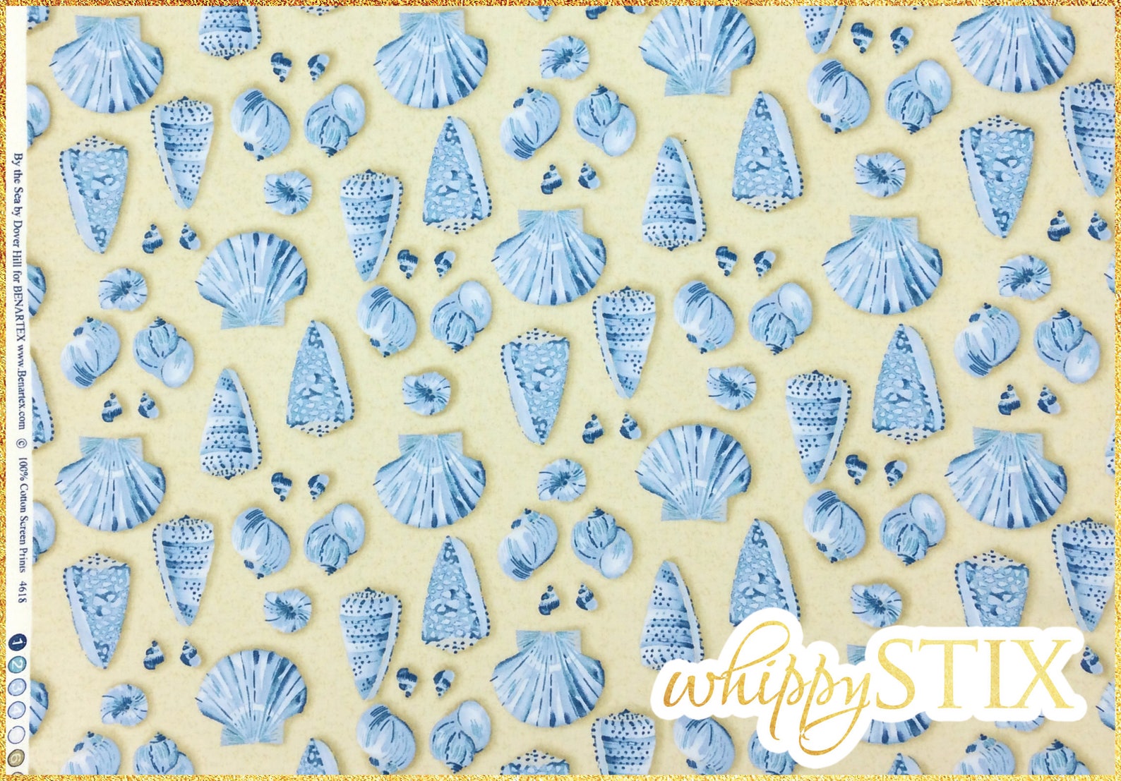 RARE Seashell Fabric by the Yard by the Sea Dover Hill for | Etsy