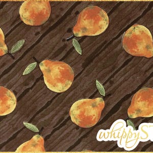 RARE! Pear Fabric by the Yard, Golden Pears on Wood by Debbie Mumm SSI ...