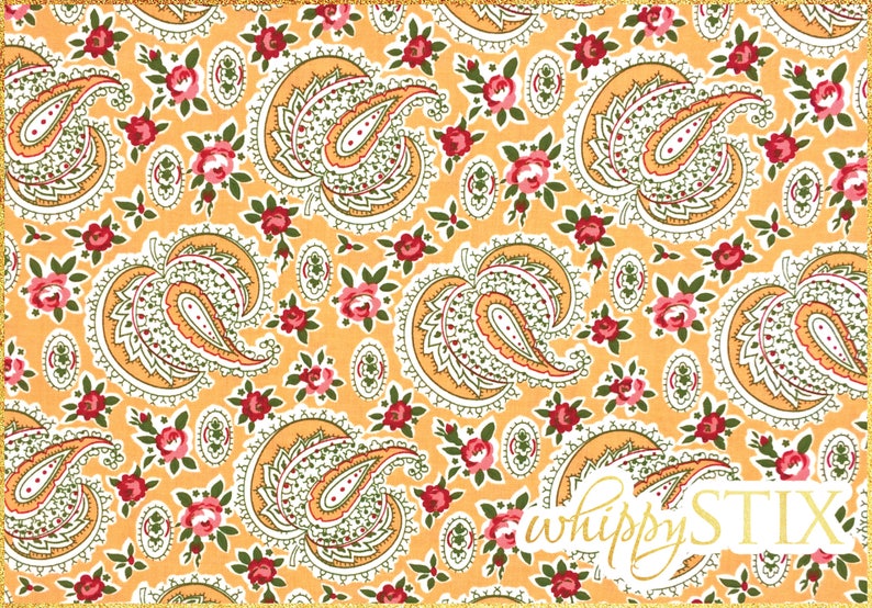 Paisley Fabric by the Yard Indigo Rose Paisley Path by Vema - Etsy