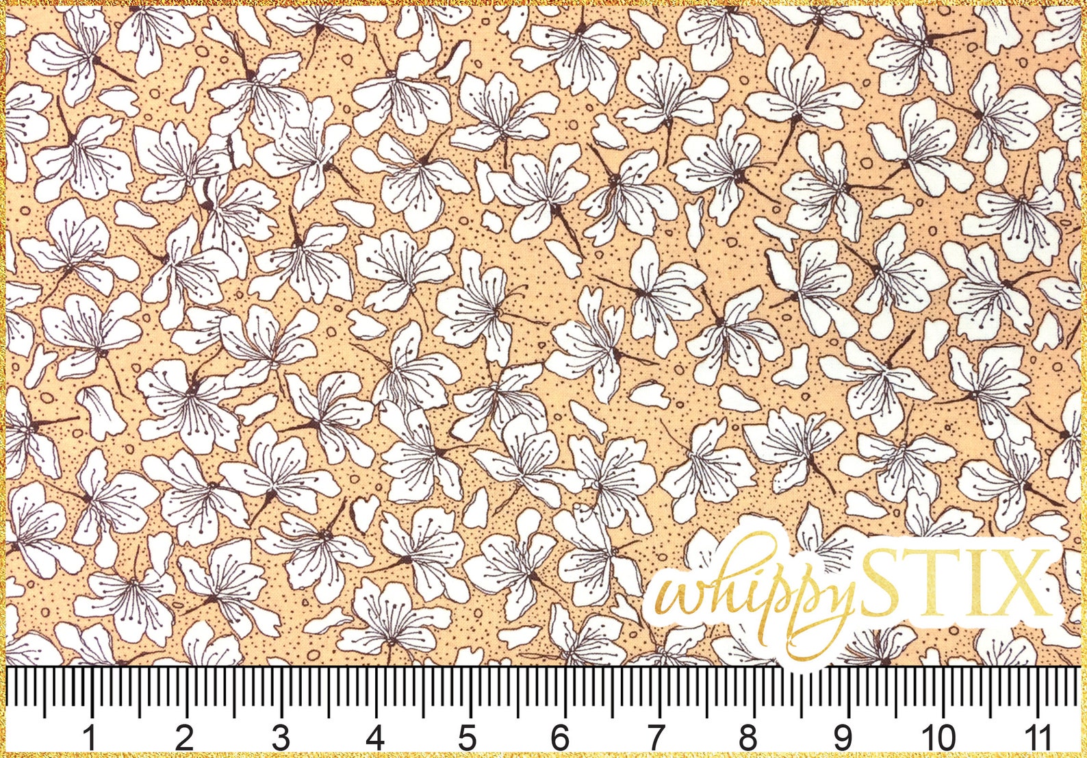 Peach Floral Fabric by the Yard Cherry Blossom Geisha by | Etsy