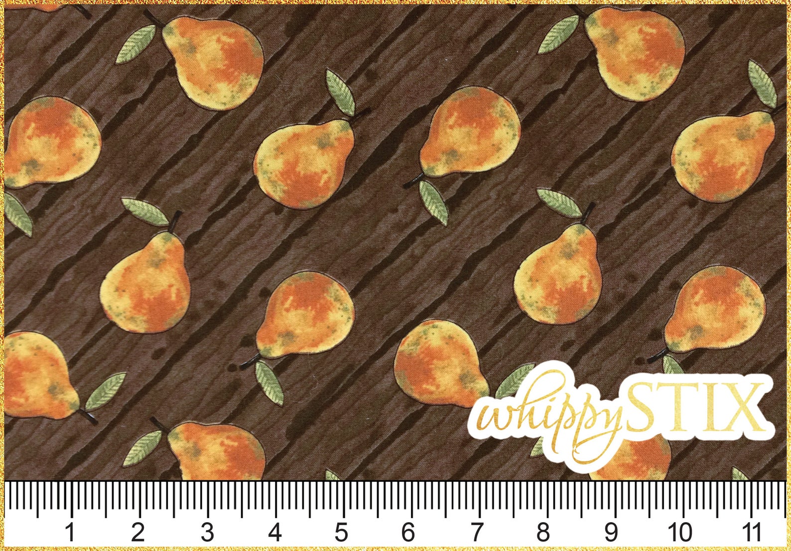 RARE Pear Fabric by the Yard Golden Pears on Wood by Debbie - Etsy