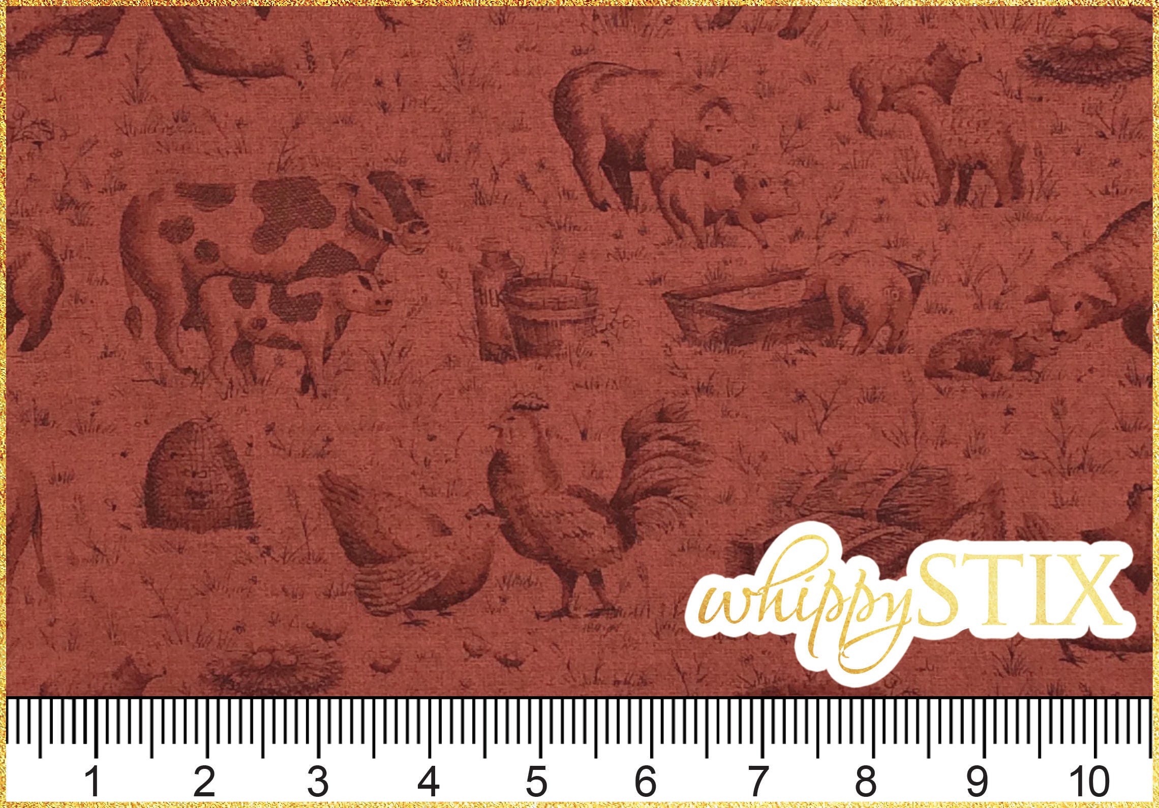 Farm Fabric by the Yard Farmyard Toile by Carolyn Carpin - Etsy