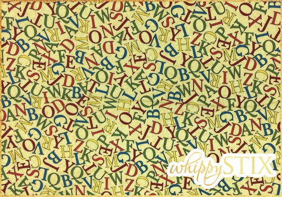 Vintage Educational Fabric By the Yard ABC Primer by Graphic | Etsy